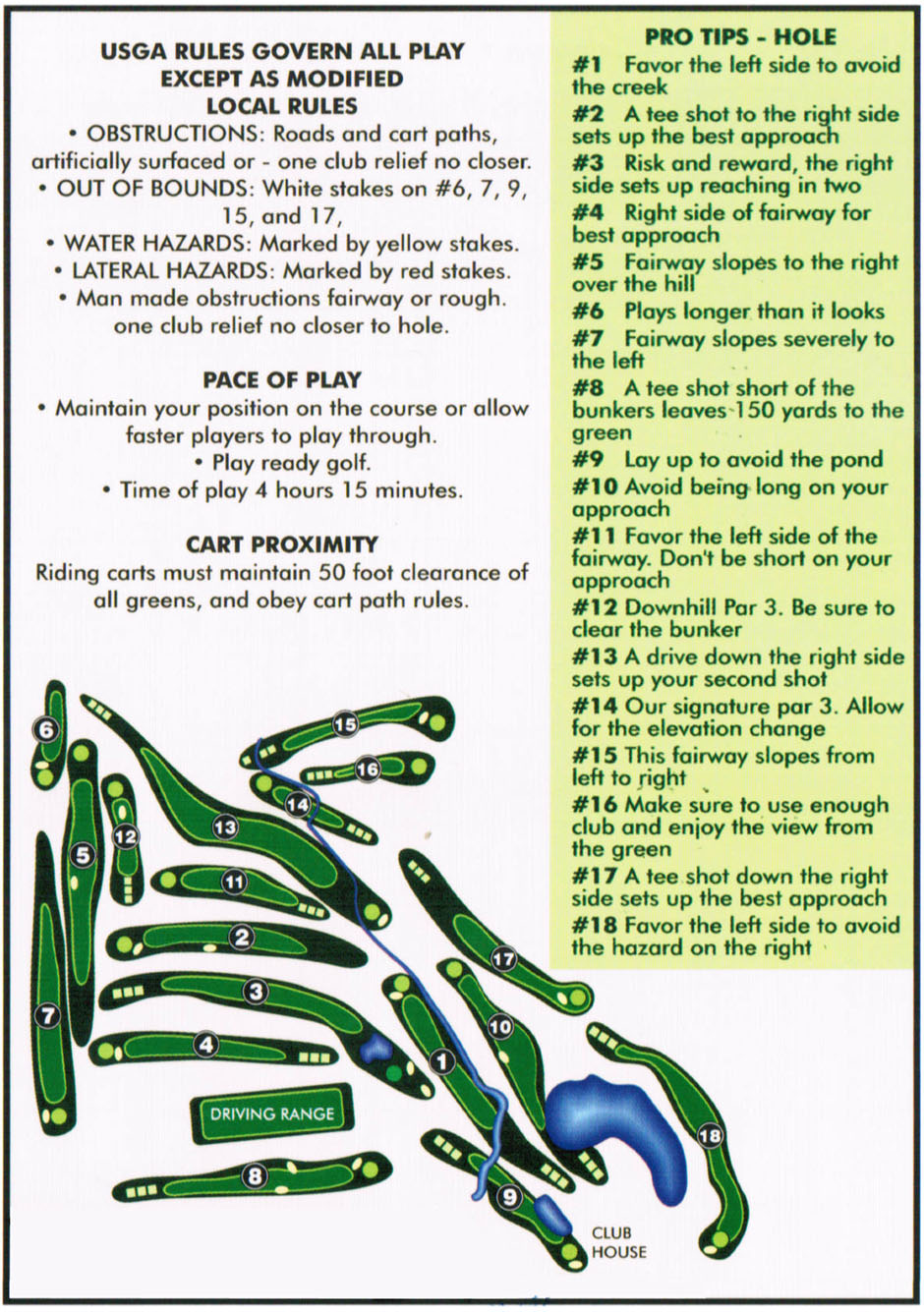 Course Layout - Palmetto Hills Golf Club